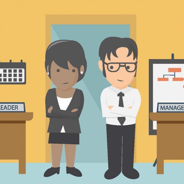 Leadership Vs. Management Infographic - Infographic Transcript